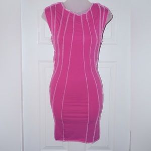 Dresses | Nwt Pretty Little Thing Shape Fuschia Contrast Seam Detail ...